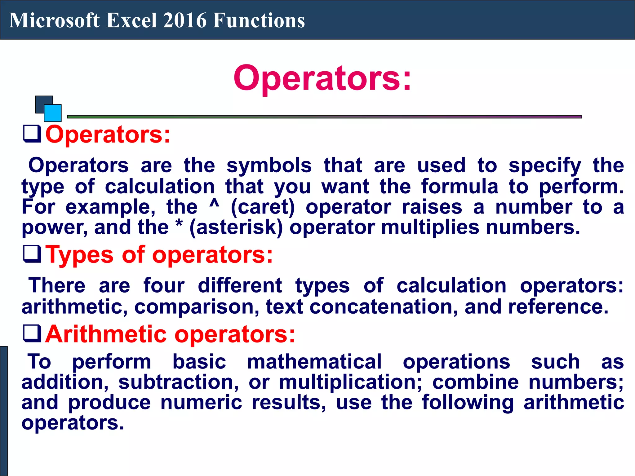 Ms excel 2016_function | PDF | Programming Languages | Computing