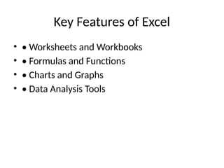 MS_Excel_and_Its_Commands_ICAI presentation | PPTX