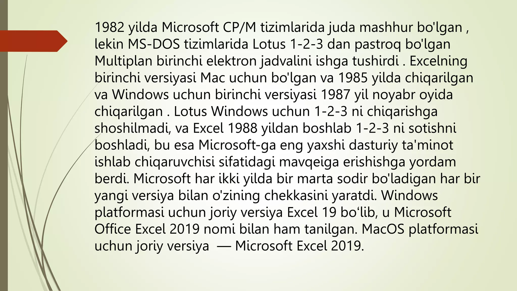 MS Excelda filtr funksiyalardan foydalanish.pptx