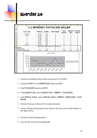 Ms excel excersices | PDF