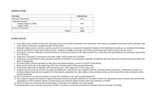 MS Excel for Business and Management Elective Course Syllabus ay 2020 ...