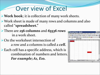 MS EXCEL INTRODUCTION DISCUSSING ALL FEATURES.ppt