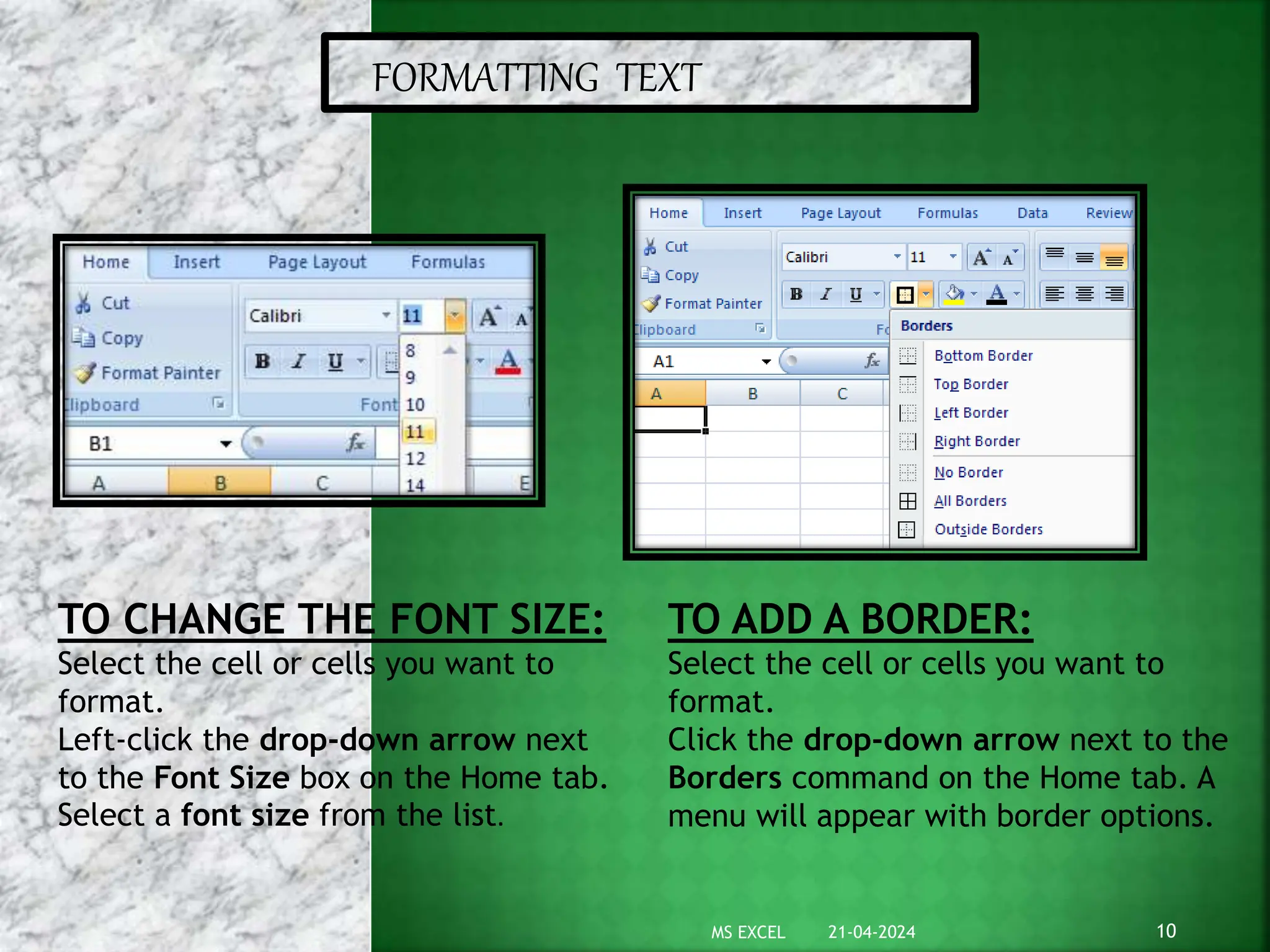 ms excel introduction free powerpoint presentation | PPT