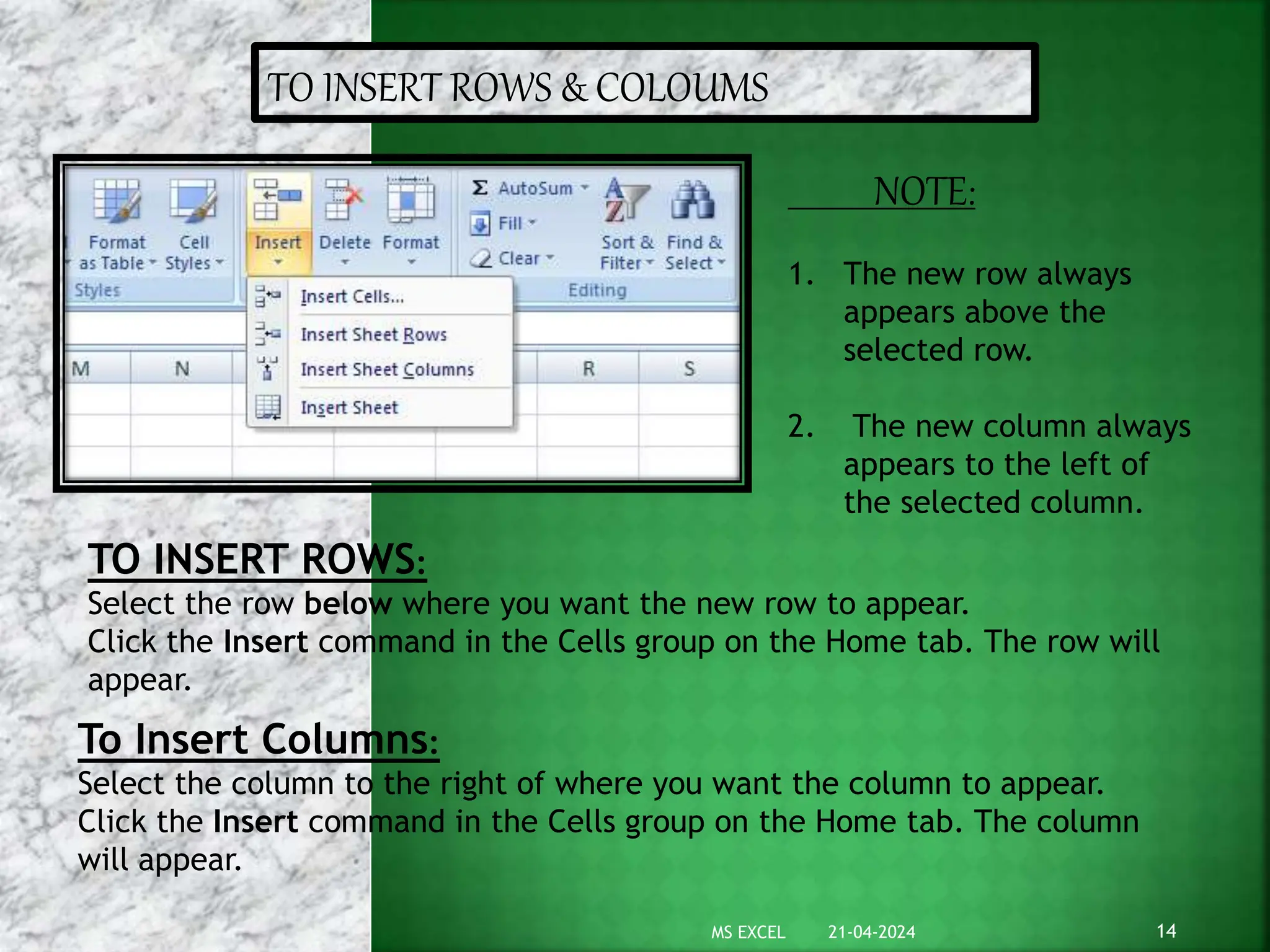 ms excel introduction free powerpoint presentation | PPT