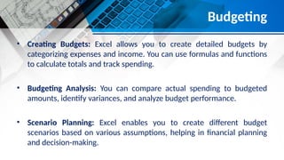 A detailed introduction of MS Excel is given in short | PPTX