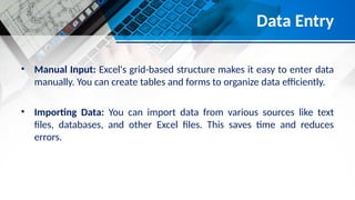 A detailed introduction of MS Excel is given in short | PPT