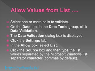 MS Excel Tips and Tricks | PPTX