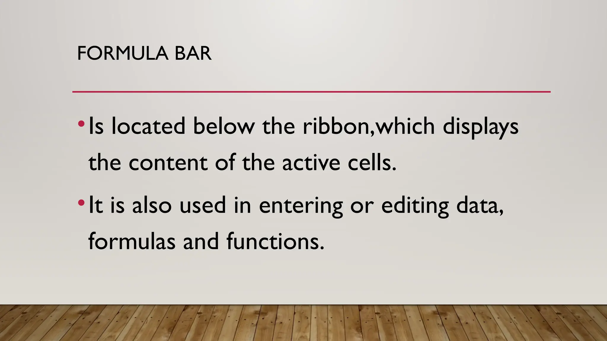INTRODUCTION TO MS EXCEL LESSON FORMULA AND MEANING | PPTX