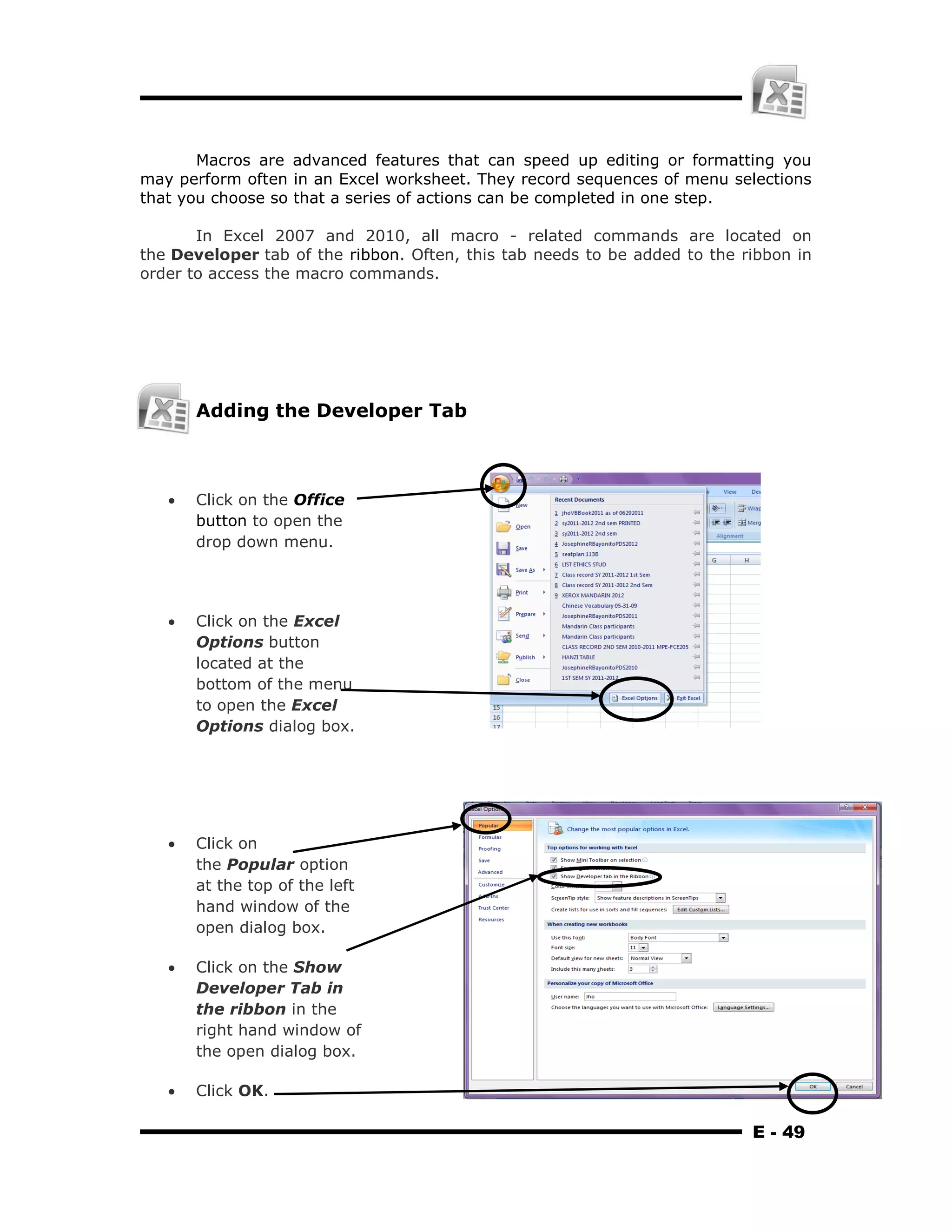 Ms Excel Module 2012 Pdf