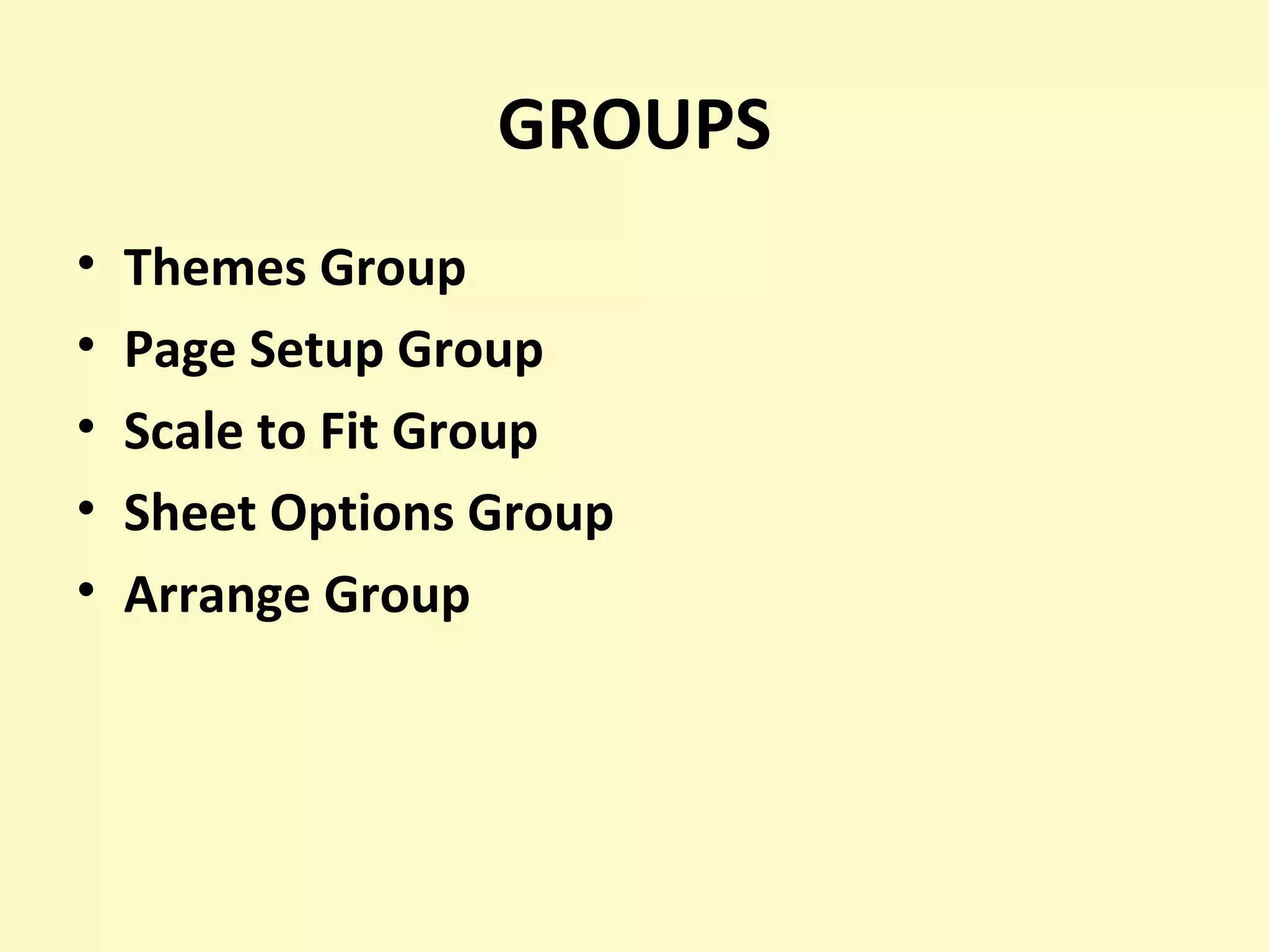 Ms excel (page layout) | PPT
