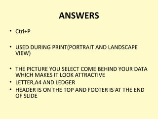 Ms excel (page layout) | PPT