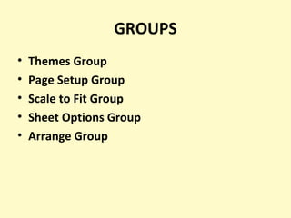 Ms excel (page layout) | PPT