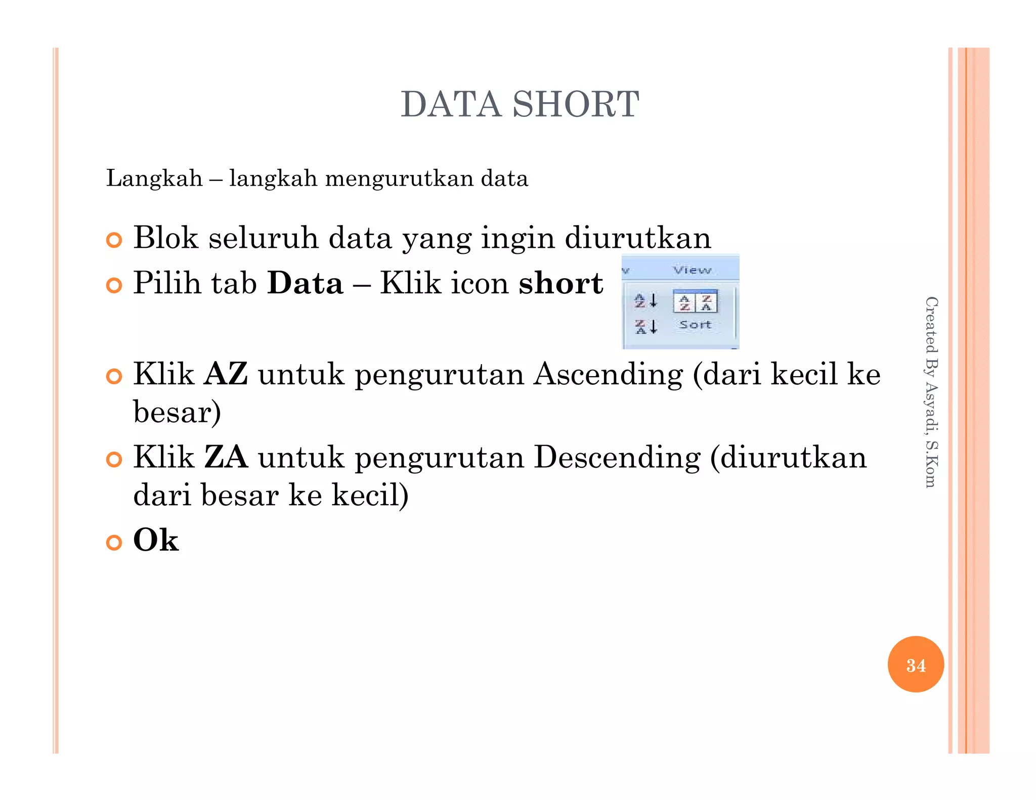 Ms excel presentasi | PDF