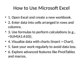 MsMS_Excel_Presentation (1).pptxms excel | PPT