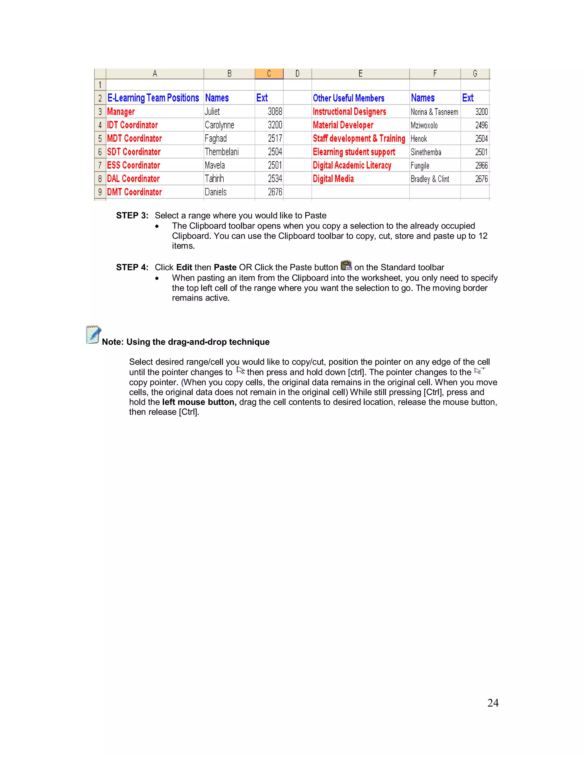 Ms excel training manual | PDF