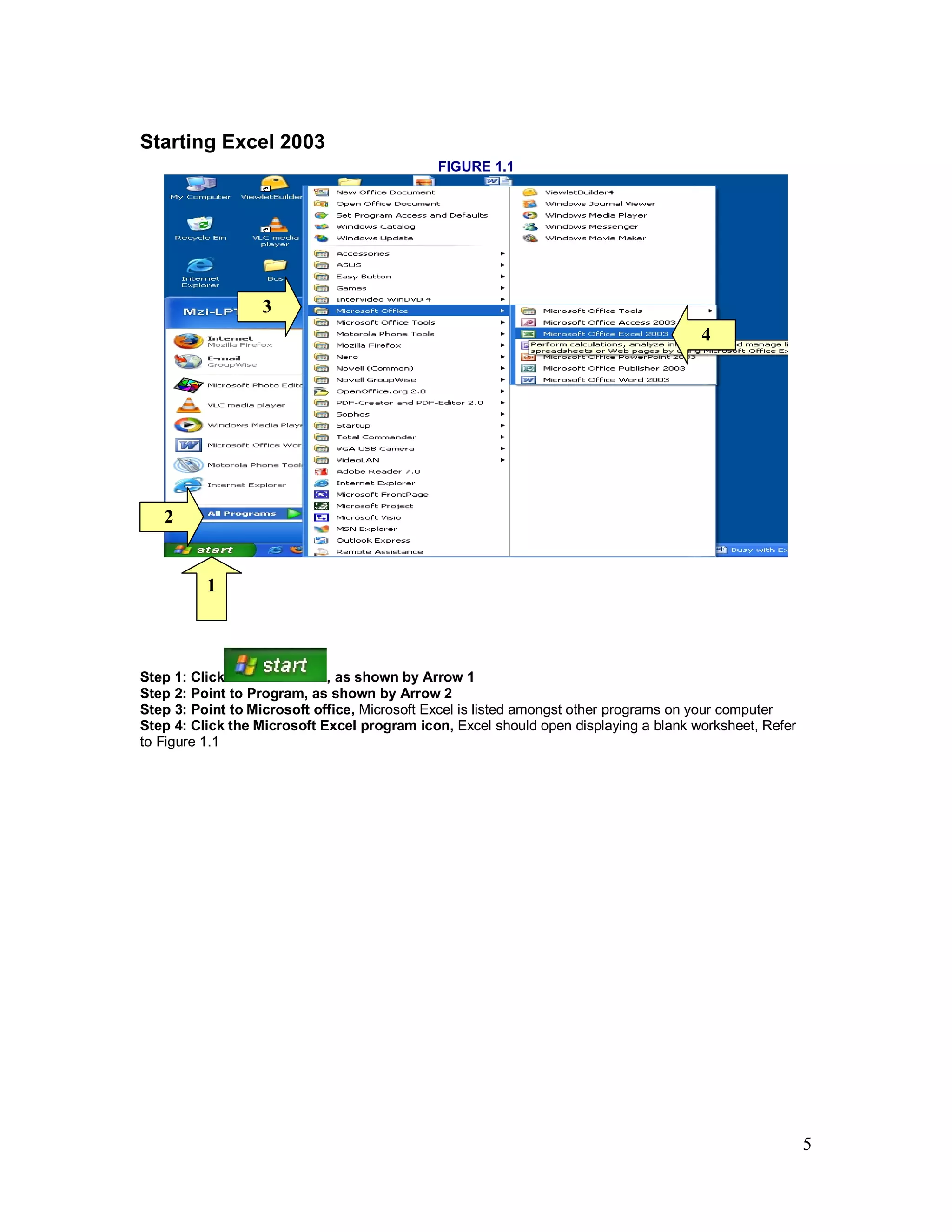 Ms excel training manual | PDF