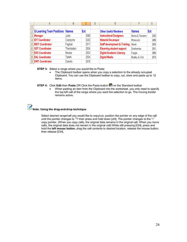 Ms excel training manual | PDF | Desktop Publishing | Computer Software and Applications