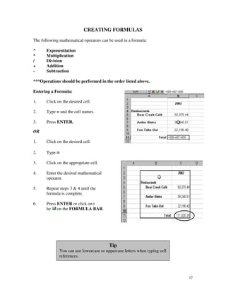 Ms Excel Tutorials | PDF | Operating Systems | Computer Software and Applications