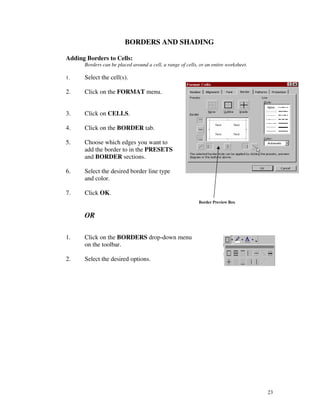 Ms Excel Tutorials | PDF | Operating Systems | Computer Software and Applications