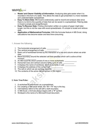 MS Excel Worksheet for Practice Class 4.pdf