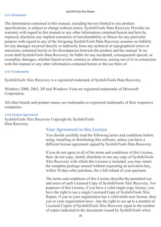 SysInfoTools MS Excel XLSX Repair | PDF