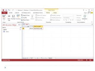 Ms access basics ppt | PPTX
