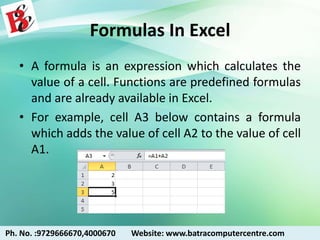 MS-Excel Training in Ambala ! Batra Computer Centre | PPT