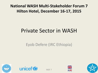Private Sector in WASH | PPT
