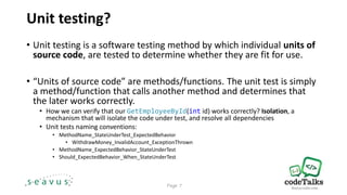 Microsoft Fakes, Unit Testing the (almost) Untestable Code | PPTX