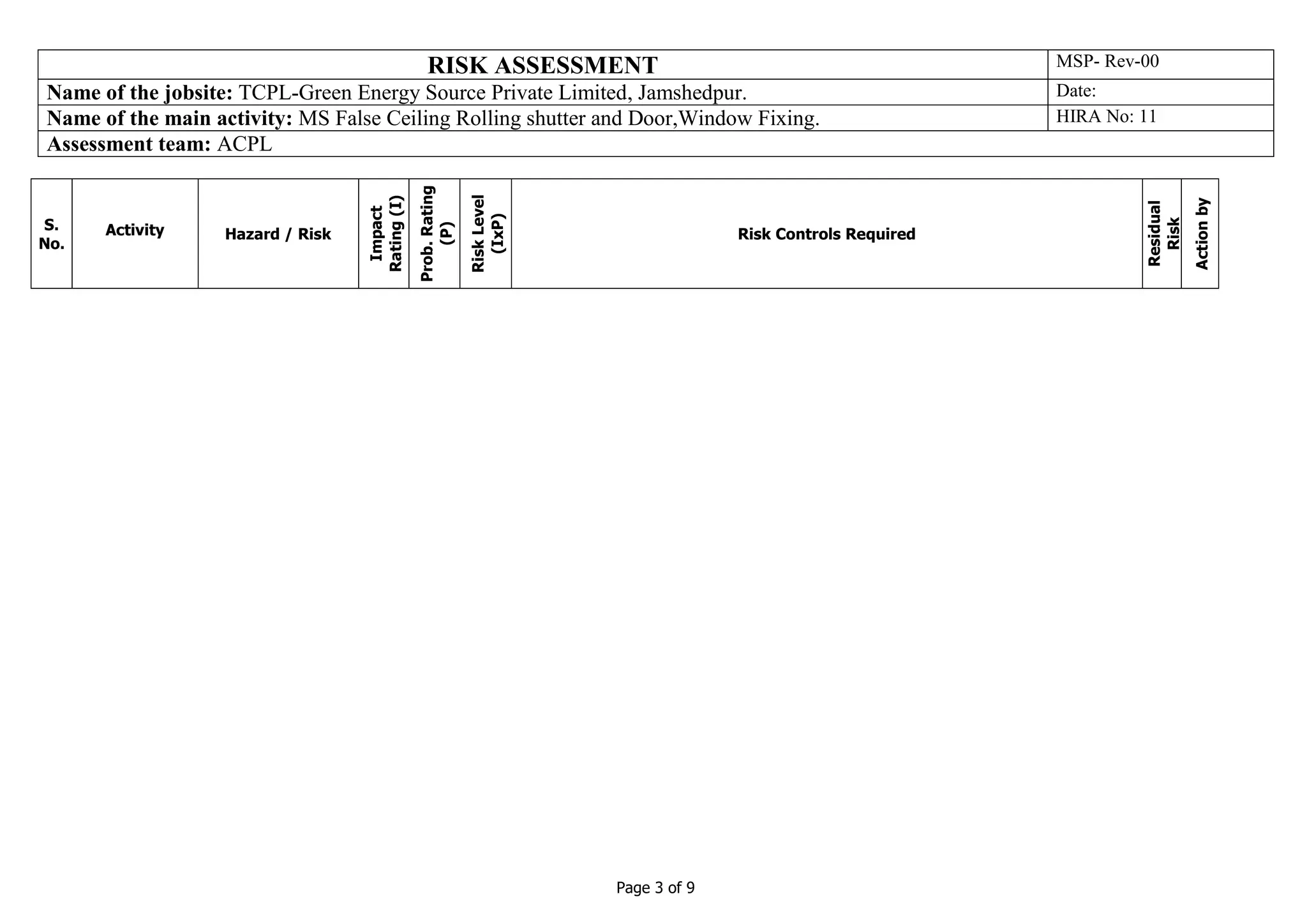 MS False Ceiling Rolling shutter & Door,Window Fixing_RA.doc