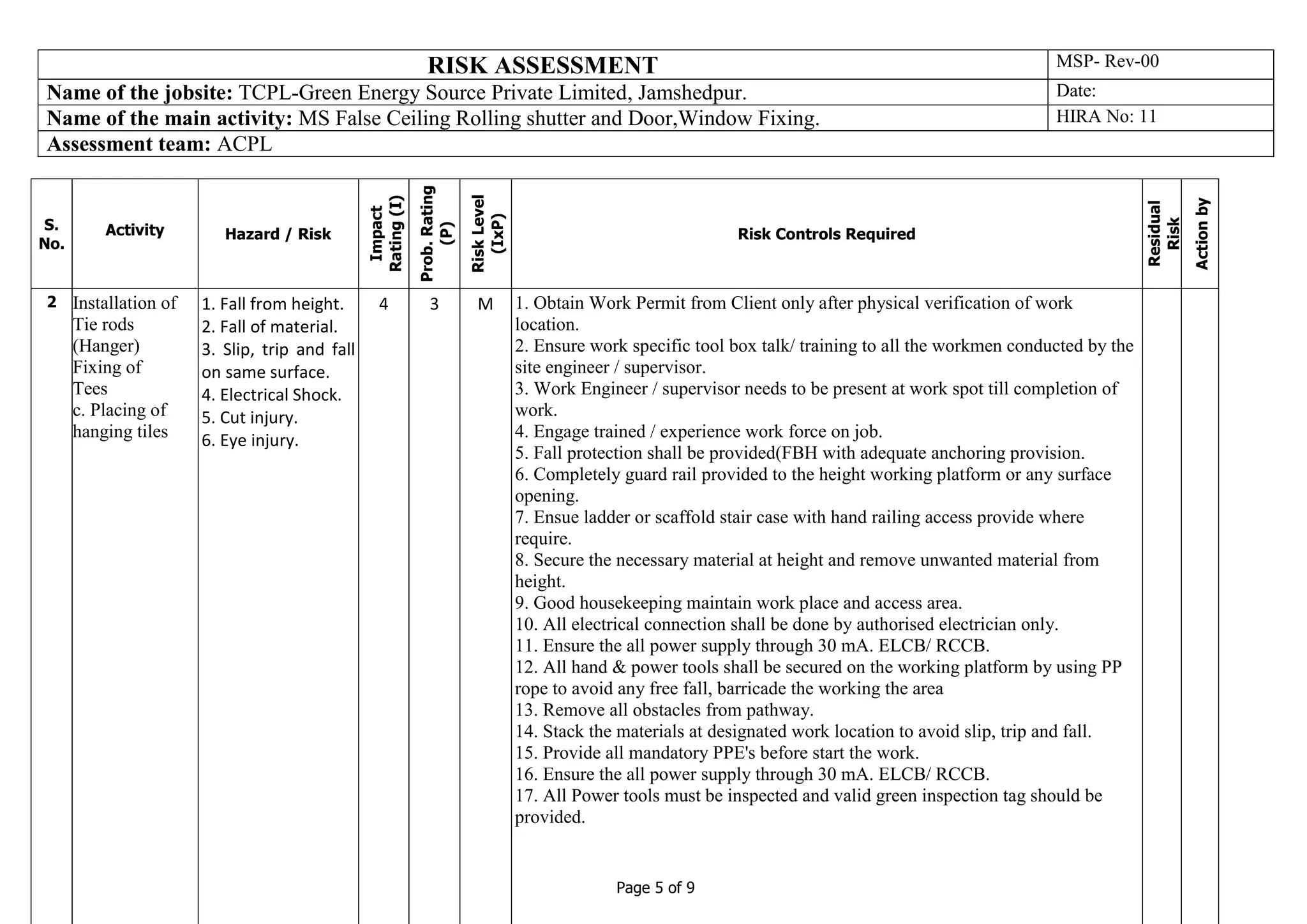 MS False Ceiling Rolling shutter & Door,Window Fixing_RA.doc