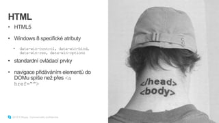 Vyvoj Windows Store aplikaci pomoci HTML, CSS a Javascriptu | PPTX