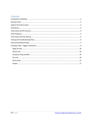 Ms flow basics, troubleshooting and operational errors | DOCX