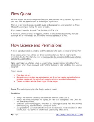 Ms flow basics, troubleshooting and operational errors | DOCX
