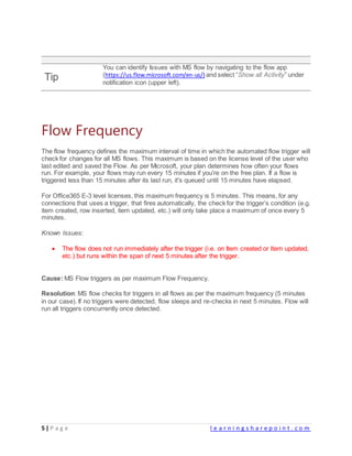 Ms flow basics, troubleshooting and operational errors | DOCX