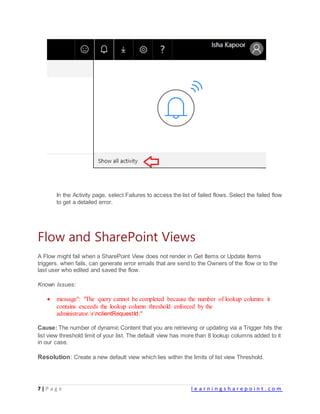 Ms flow basics, troubleshooting and operational errors | DOCX