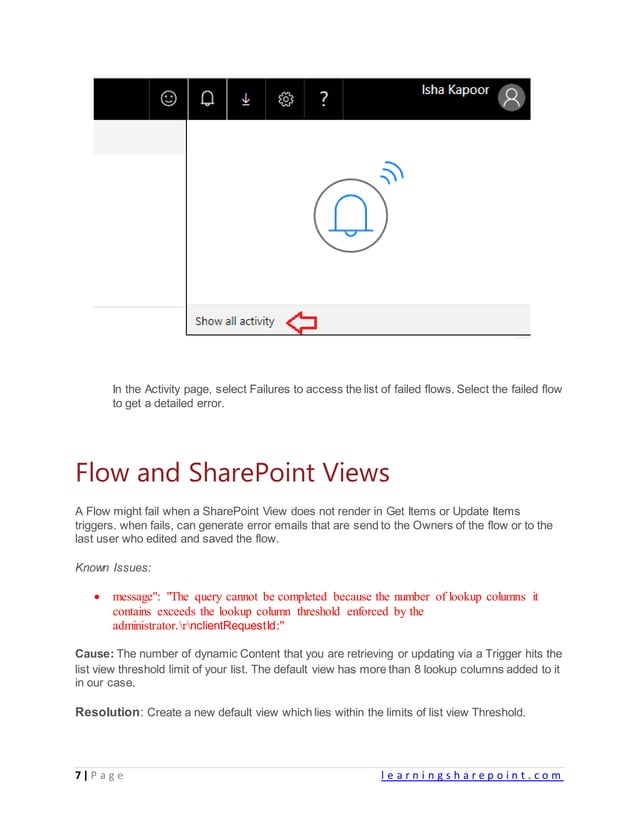 Ms flow basics, troubleshooting and operational errors | DOCX