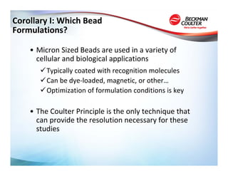 The Coulter Principle for Cellular & Biological Applications | PDF