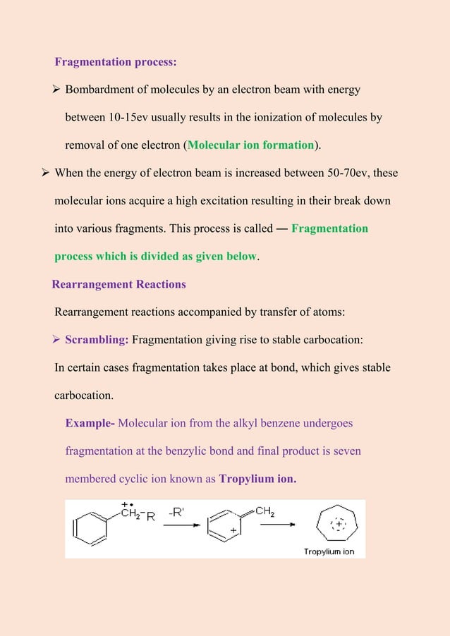 MS Fragmentation Process and Application of MS.pdf