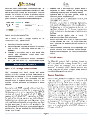 Microsoft Stock Pitch and analysis Presentation | PDF