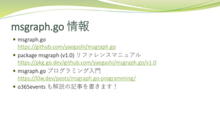 msgraph.go: Go言語で Microsoft Graph プログラミング | PPTX