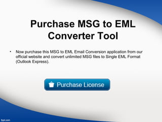 MSG to EML Converter Tool | PPT
