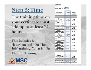 MSHA Part 46 - How To Complete New Miner Certificates | PDF