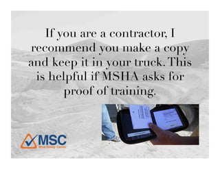 MSHA Part 46 - How To Complete New Miner Certificates | PDF