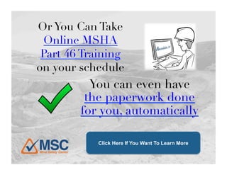 MSHA Part 46 - How To Complete New Miner Certificates | PDF