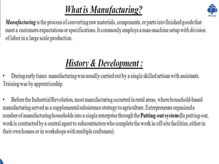 manufacturing methods | PPTX | Mechanical and Industrial Engineering ...