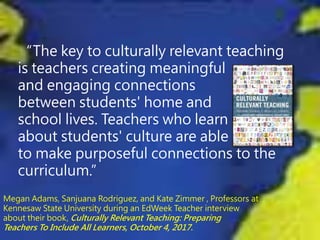 Culturally-Relevant Teaching for Middle and High School ESOL | PPT