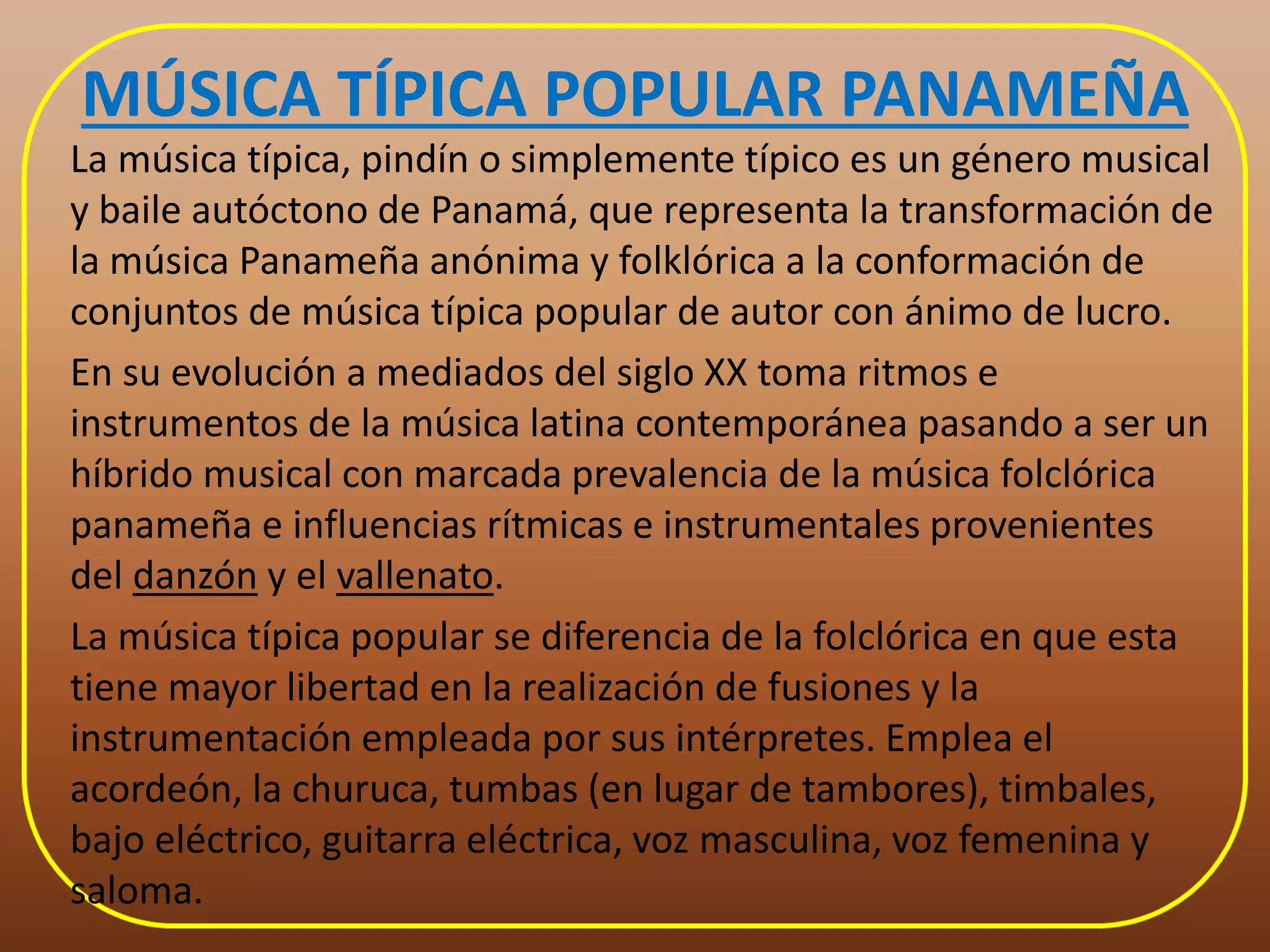 Música Tipica de panamá | PPTX