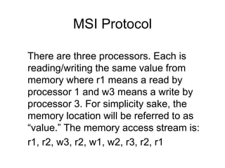 캐쉬 일관성 Msi, mesi 프로토콜 흐름 | PPT