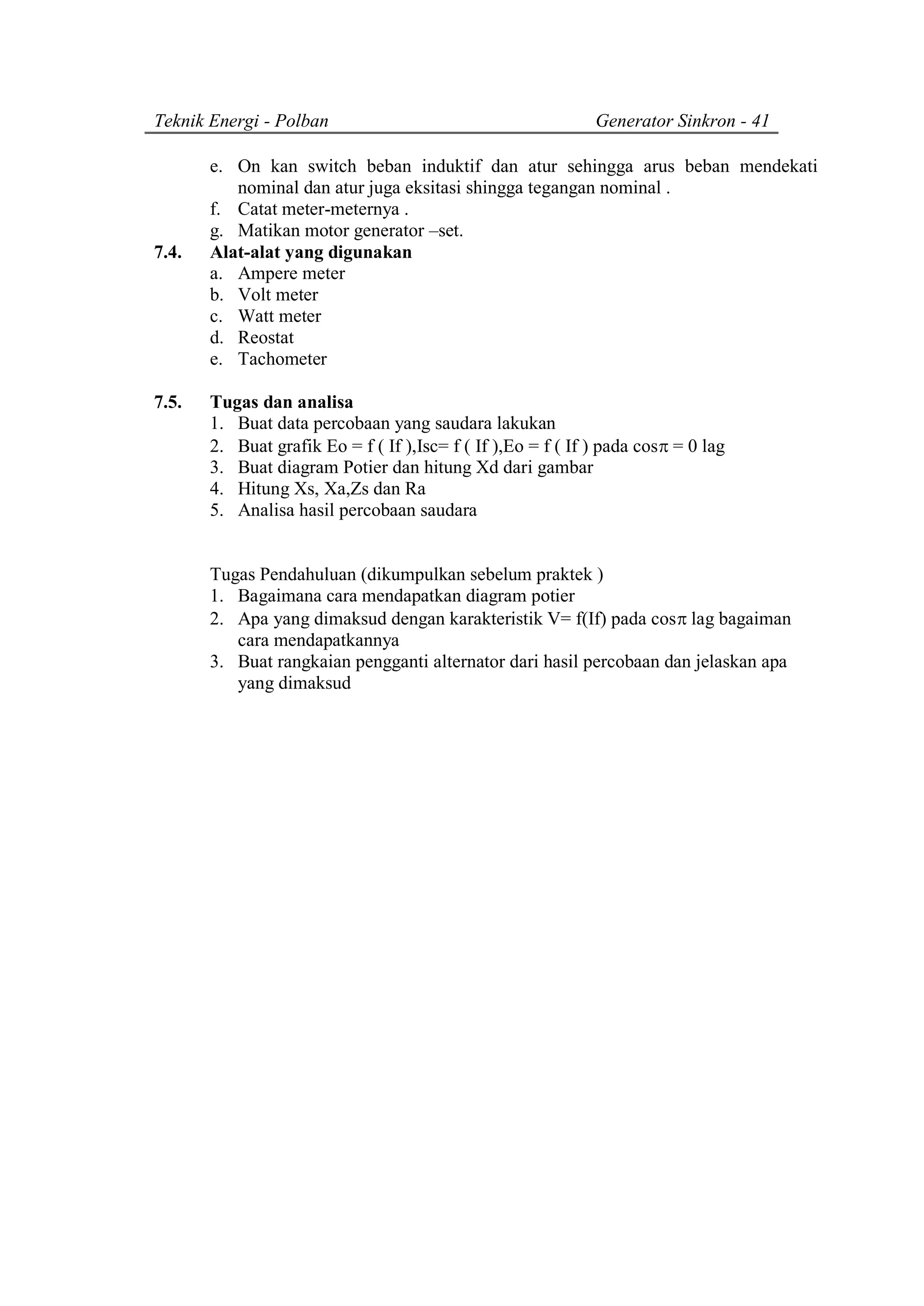 Mesin Sinkron (Generator Sinkron/serempak) | PDF